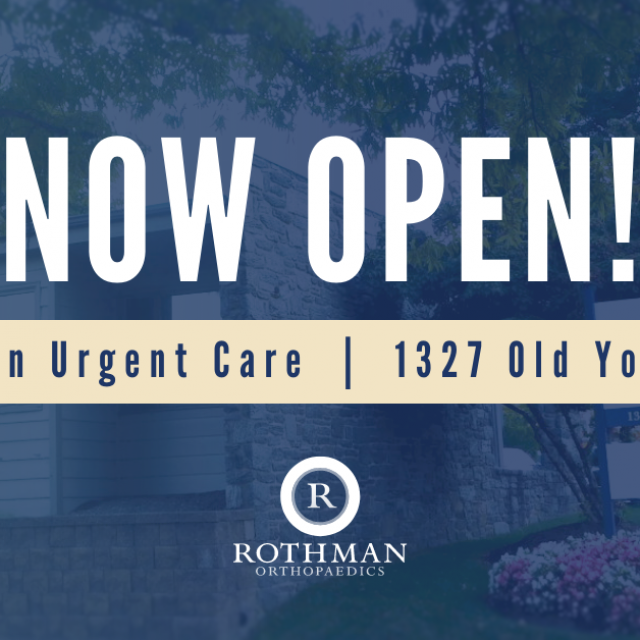 Introducing the Rothman Institute Orthopaedic Urgent Care Center in ...